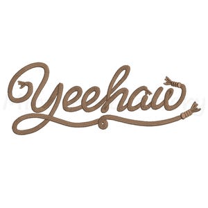 Yeehaw Rope Embroidery Design, Western Howdy Design, 6 Sizes, Instant ...