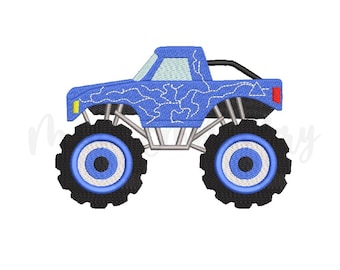 Monster Truck Machine Embroidery Design - Etsy