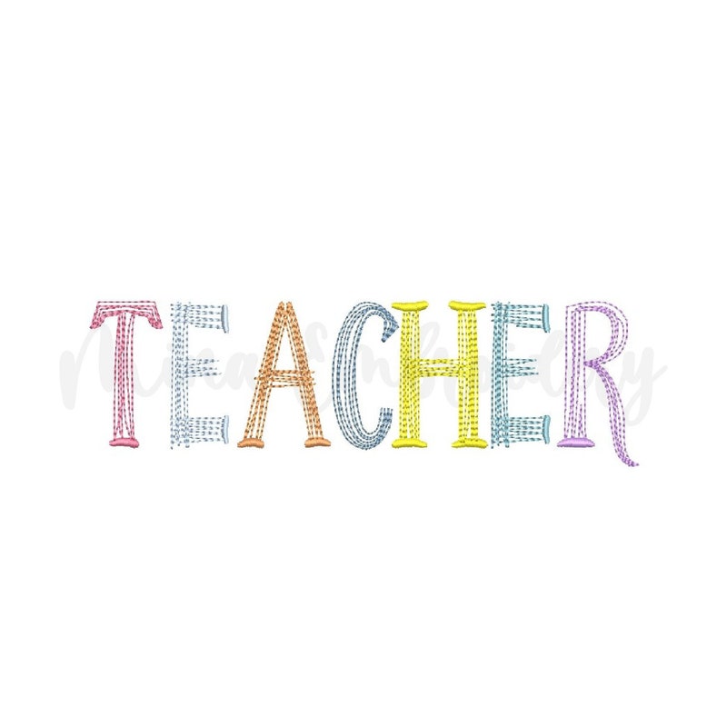 Teacher Embroidery - Etsy