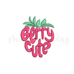 Berry Cute Embroidery Design, Strawberry Embroidery Design, Machine ...