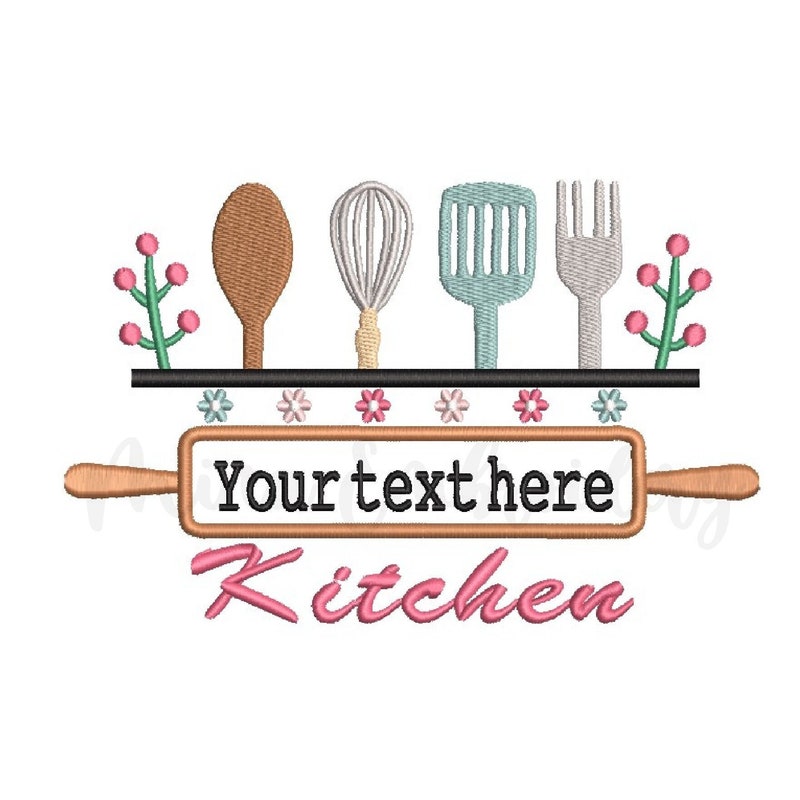 Kitchen Machine Embroidery Design - Etsy