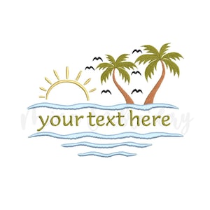 Beach Embroidery - Etsy