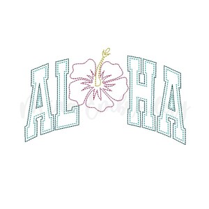 Aloha Embroidery Design, Summer Embroidery Design, Machine Embroidery ...