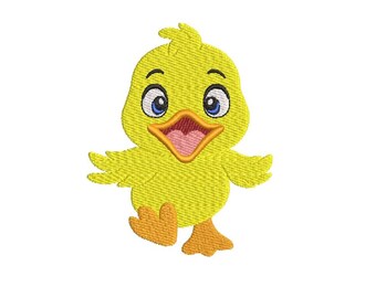 Baby Duck Embroidery Design, Mama Duck Embroidery, Animal Embroidery ...