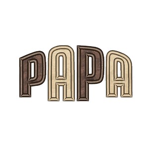 Papa Applique Embroidery Design, Machine Embroidery Design, 5 Sizes ...