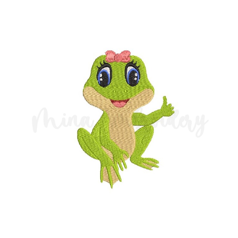 Frog Embroidery - Etsy