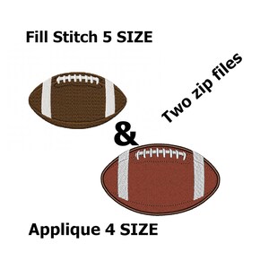 Rugby Ball Applique and Fill Stitch Embroidery Design, Machine ...