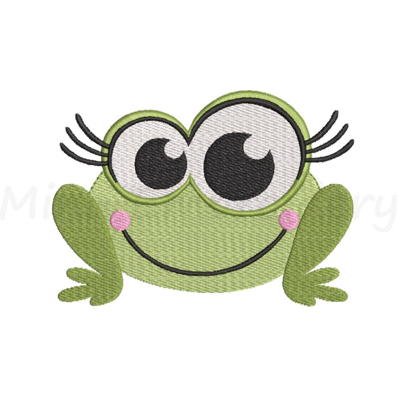 Frog Embroidery - Etsy