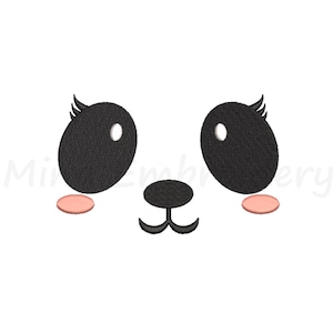 Baby Girl Panda Face Embroidery Design, Animal Embroidery Design ...