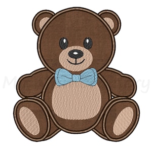 Baby Bear Applique Embroidery Design: Animal Design (instant Download ...