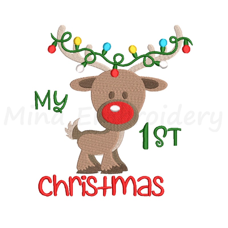First Christmas Embroidery Design - Etsy