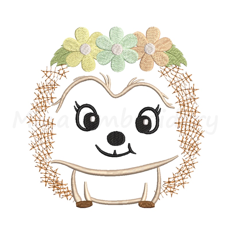 Hedgehog Embroidery Design - Etsy