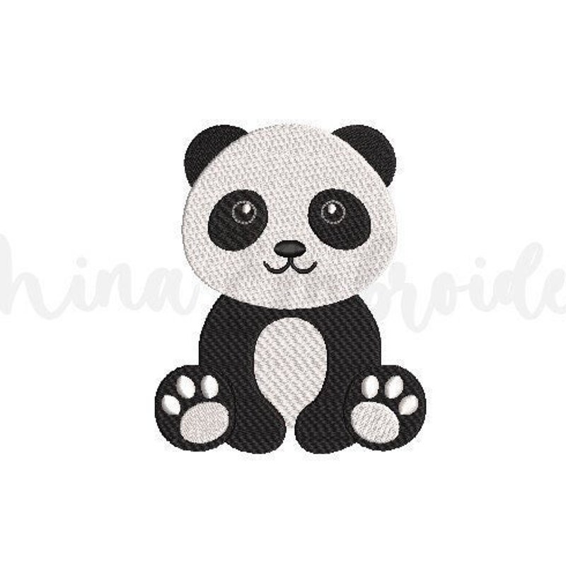Panda Embroidery - Etsy