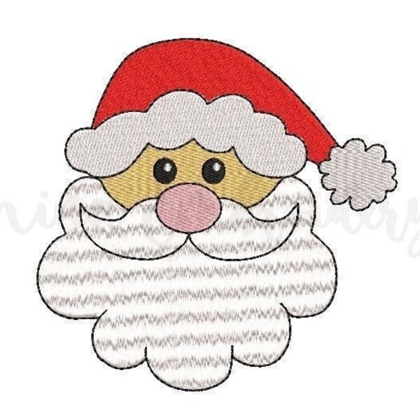 Santa Face Embroidery Design - Etsy