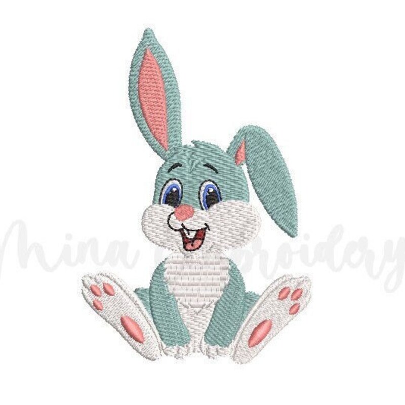 Rabbit Embroidery - Etsy
