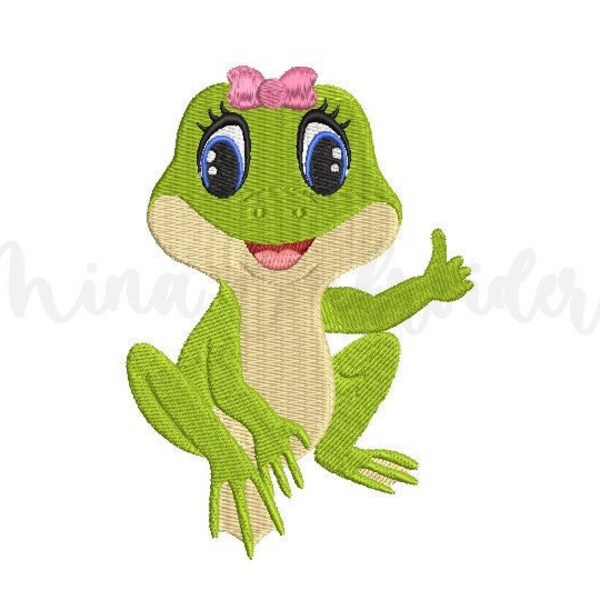 Frog Embroidery - Etsy