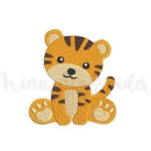 Cute Baby Tiger Embroidery Design, Animal Embroidery Design, Machine ...