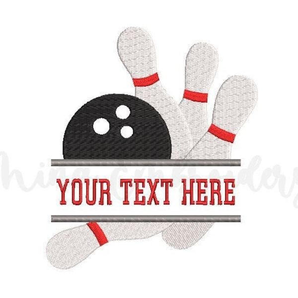 Bowling Embroidery - Etsy