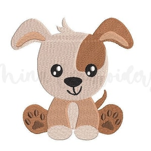 Puppy Embroidery Design Animal Embroidery Design Machine - Etsy