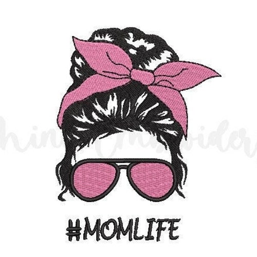Mom Life Applique Embroidery Design Machine Embroidery - Etsy