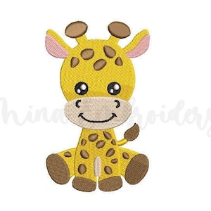Cute Baby Giraffe Embroidery Design Animal Embroidery Design - Etsy