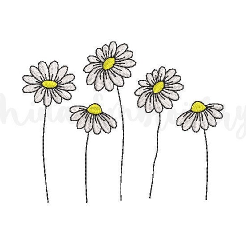 Daisy Embroidery - Etsy