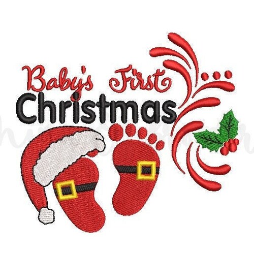 Baby's First Christmas machine Embroidery Designs for - Etsy