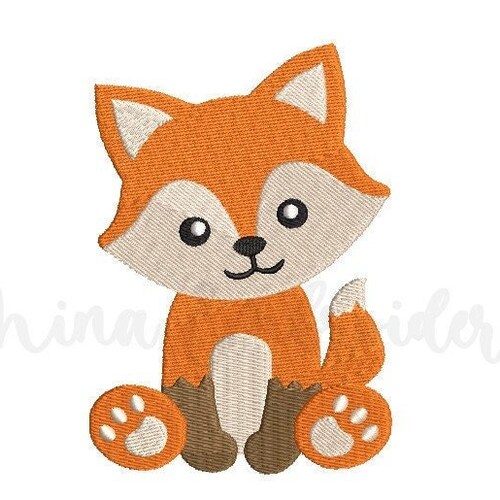 Machine Embroidery Design Fox - Etsy