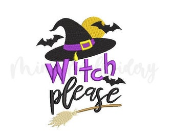 Witch Please Halloween Instant Download Machine Embroidery Design - Etsy