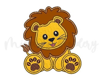 Baby Lion Embroidery Design Machine Applique - Etsy