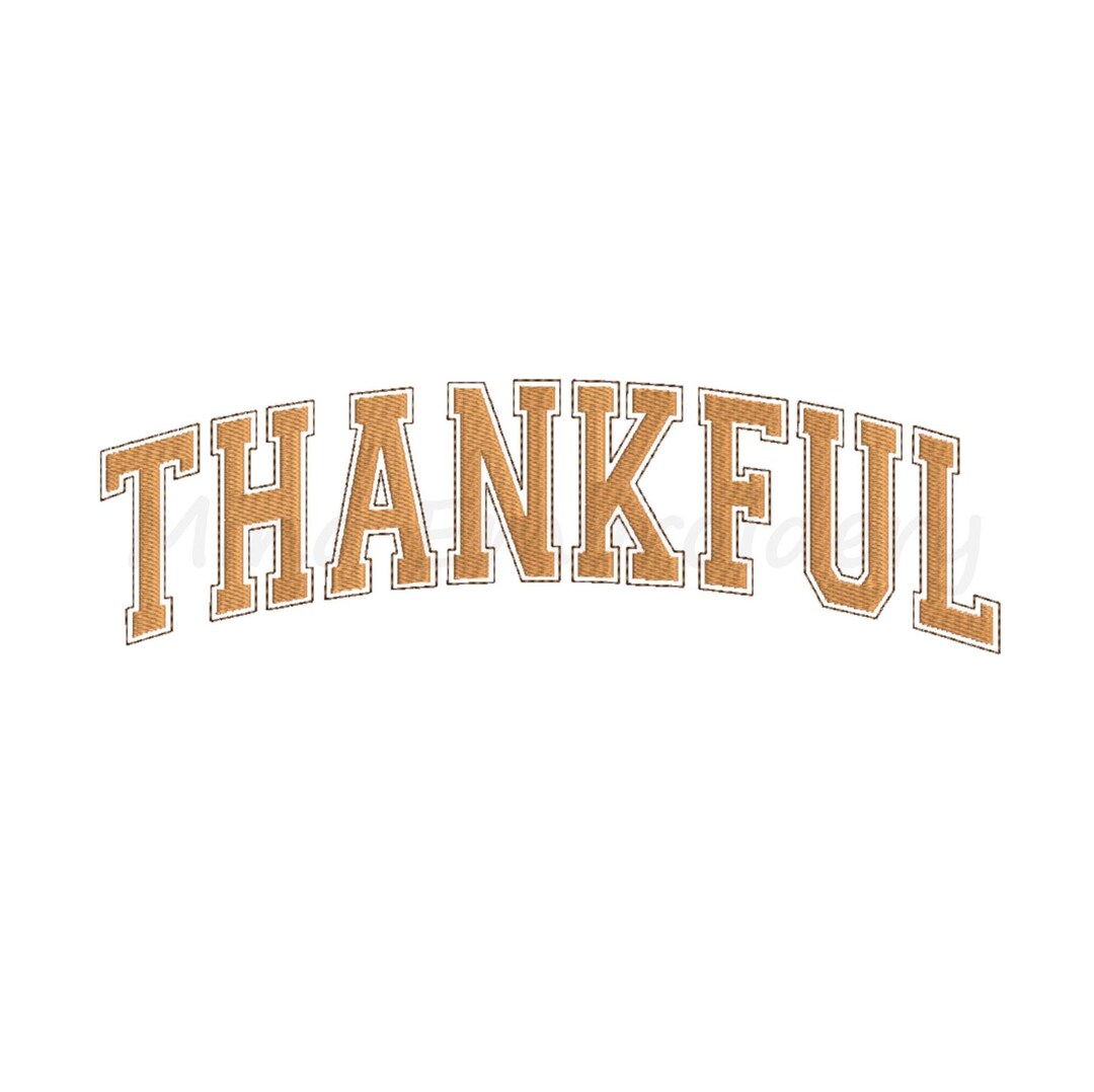 Thankful Embroidery Design, Thanksgiving Embroidery Design, Machine ...
