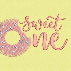 Sweet One Donut Embroidery Design, Machine Embroidery Design, 5 Sizes ...