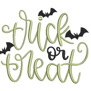 Halloween Trick or Treat Embroidery Design: 5 Sizes (instant Download ...