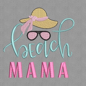 Beach Mama Embroidery Design: Summer Mom Design (digital Download) - Etsy