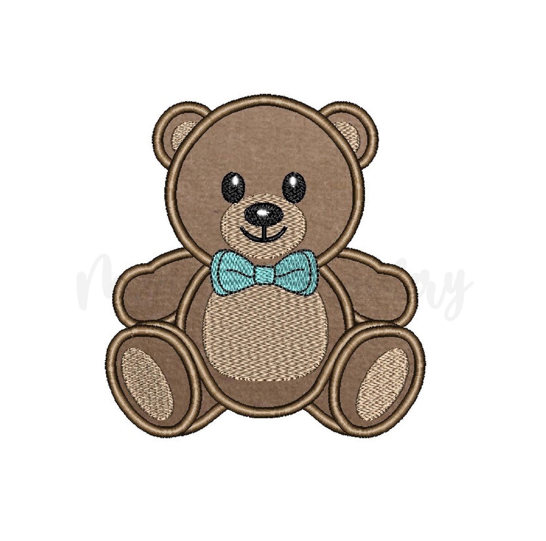 Baby Bear Applique Embroidery Design, Animal Embroidery Design, Machine ...