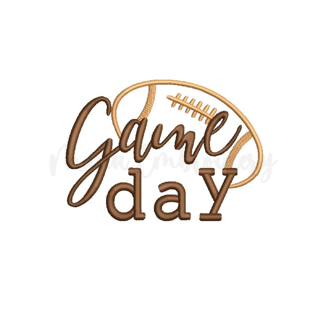Game Day Embroidery Design, Football Embroidery Design, Machine ...