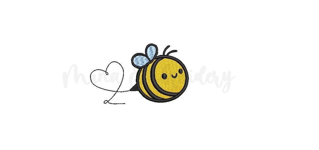 MINI Cute Baby Bee Embroidery Design, Animal Embroidery Design, Machine ...