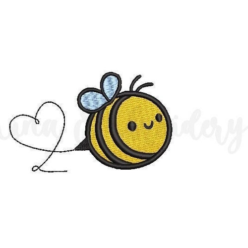 Mini Bee Machine Embroidery Design 3 Sizes - Etsy