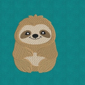 Baby Sloth Embroidery Design: Animal Machine Embroidery (instant ...