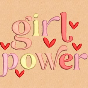 Girl Power Embroidery Design, Machine Embroidery Design, 5 Sizes ...