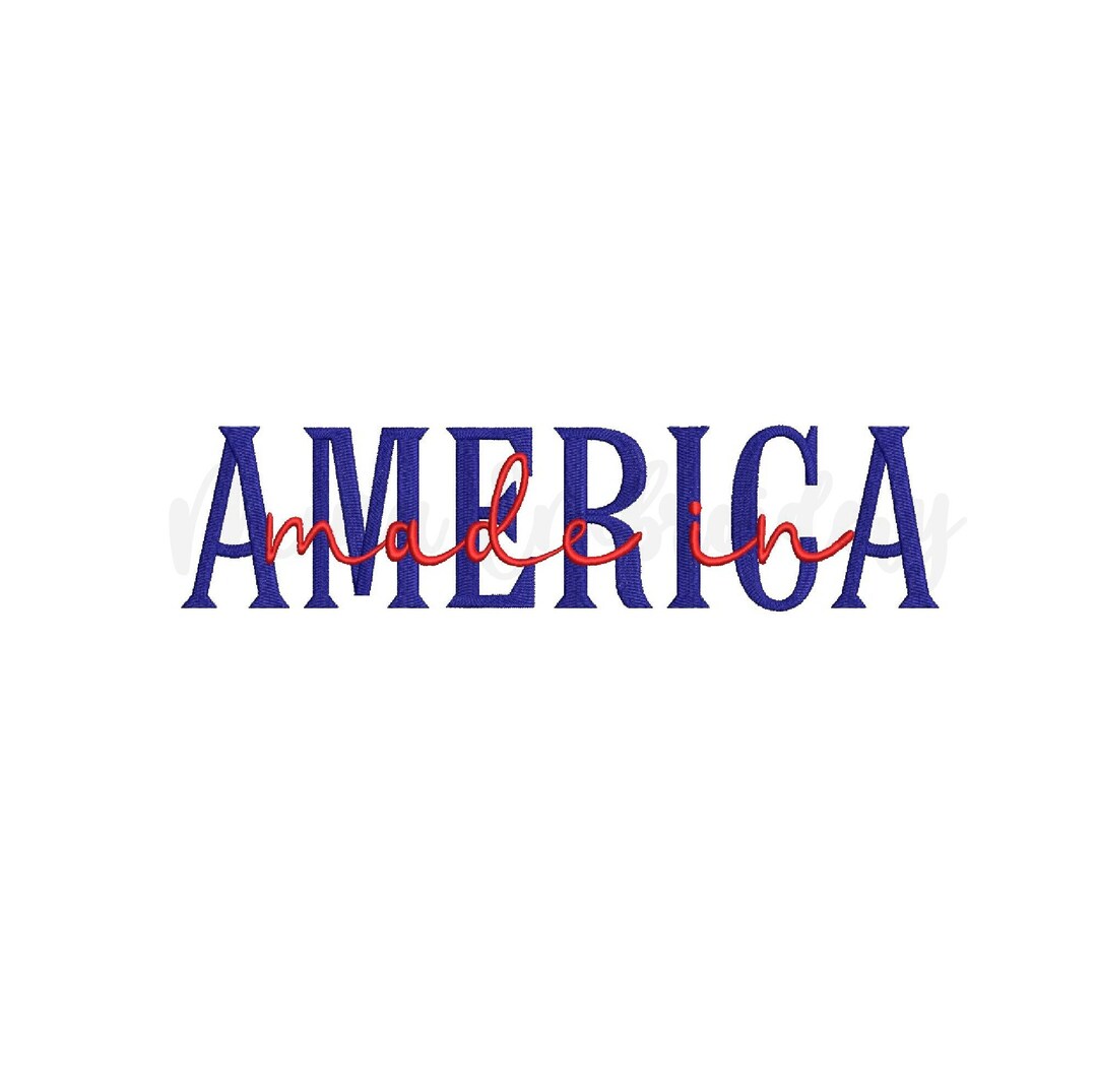 Made in America Embroidery Design, Patriotic Embroidery Design, Machine ...