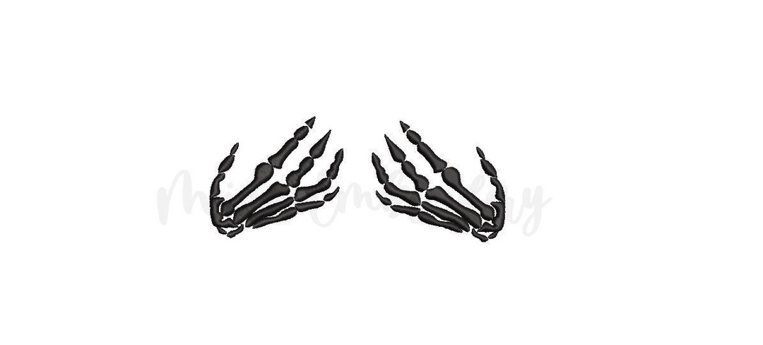 Skeleton Hands Embroidery Design, Machine Embroidery Design, Machine ...