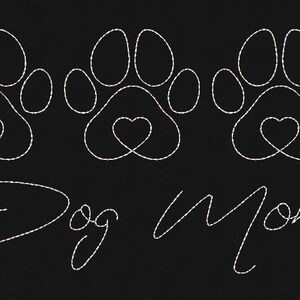 Dog Mom Line Art Embroidery Design (instant Download) - Etsy