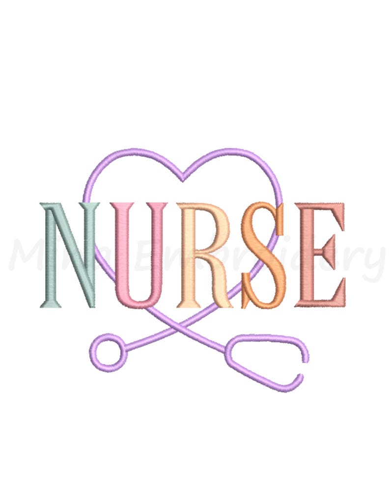 Nurse Heart Embroidery Design: 3 Sizes (instant Download) - Etsy
