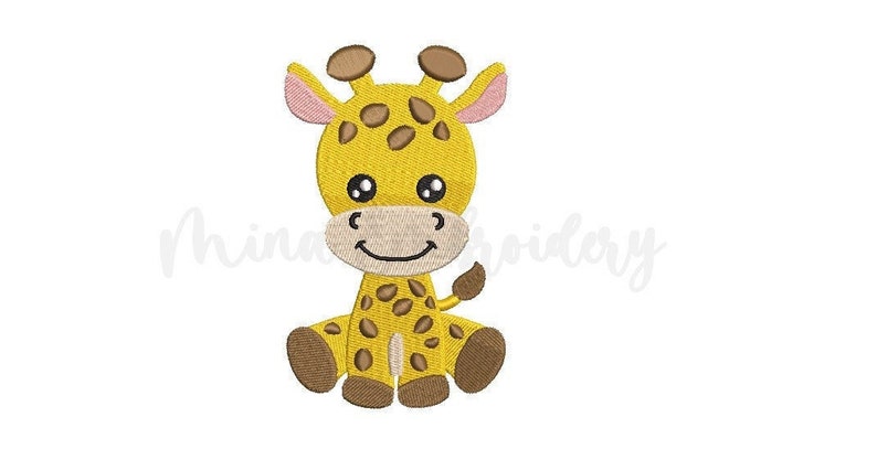 Cute Baby Giraffe Embroidery Design Animal Embroidery Design - Etsy