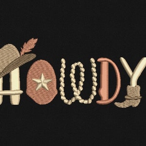 Howdy Embroidery Design: Western Font, 5 Sizes (instant Download) - Etsy