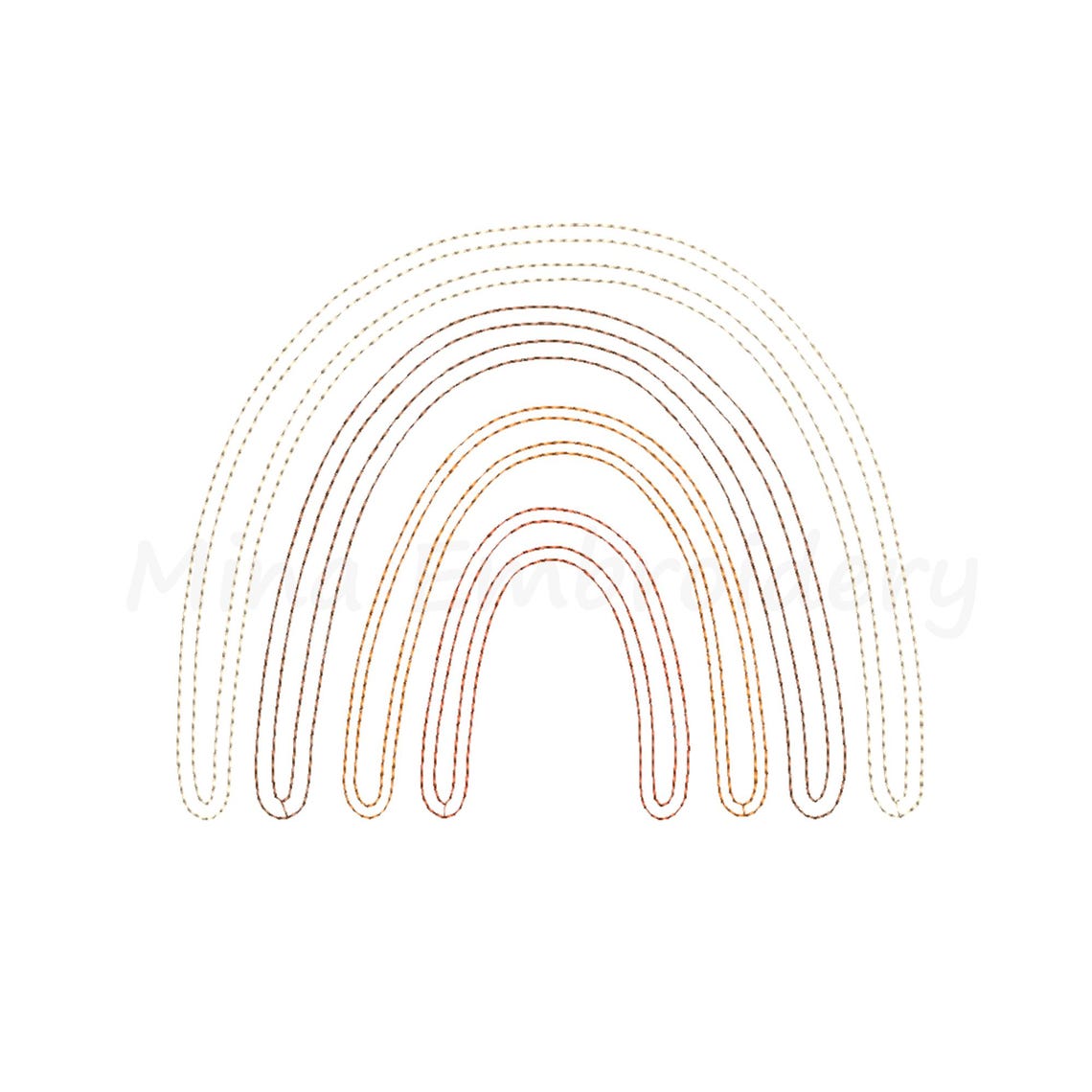 Boho Rainbow Embroidery Design, Rainbow Line Art Embroidery Design ...