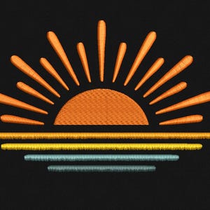 Sunset Embroidery Design: Summer Sun, 6 Sizes (instant Download) - Etsy