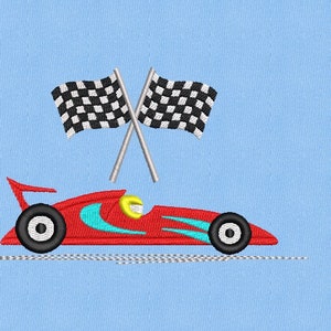 Race Car Embroidery Design: Formula 1, Rally Flag (4 Sizes) (instant ...