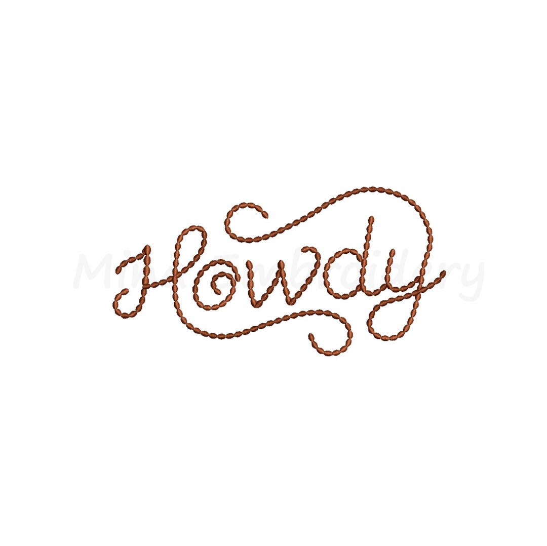 Howdy Embroidery Design: Western Welcome (digital Download) - Etsy